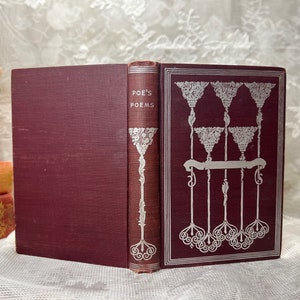 Edgar Allan Poe Poems, Rare Antique Book 1890s, Macabre Gothic Tales ...
