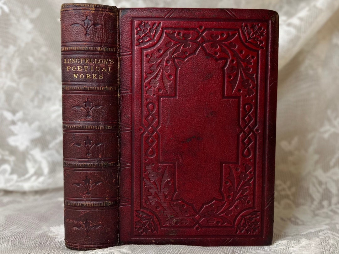 1863 Poems by Henry Wadsworth Longfellow, Rare Book, Gauffered Edges ...