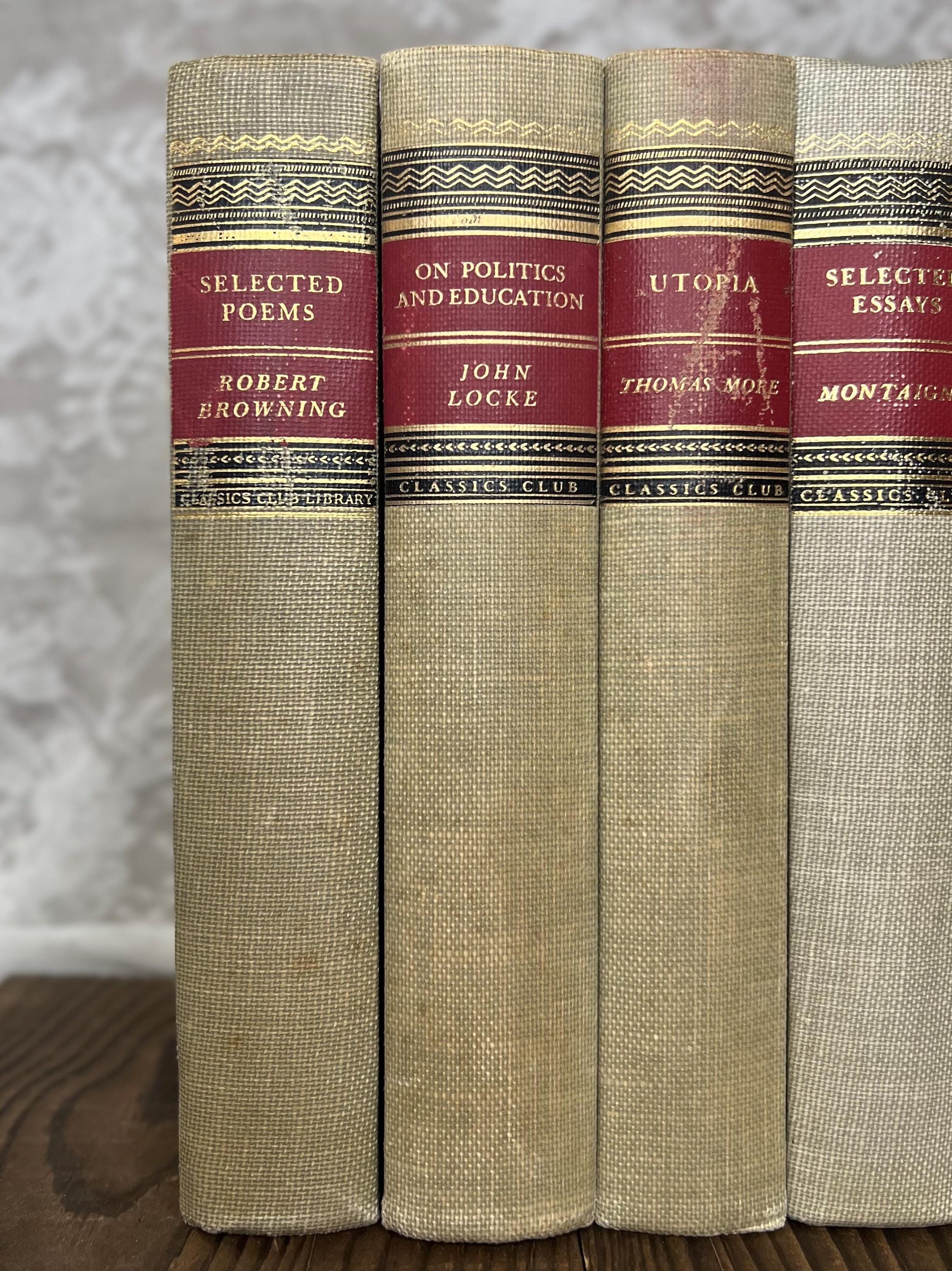 Vintage Classic Literature Books, Classics Club Series, 1940s Gray ...