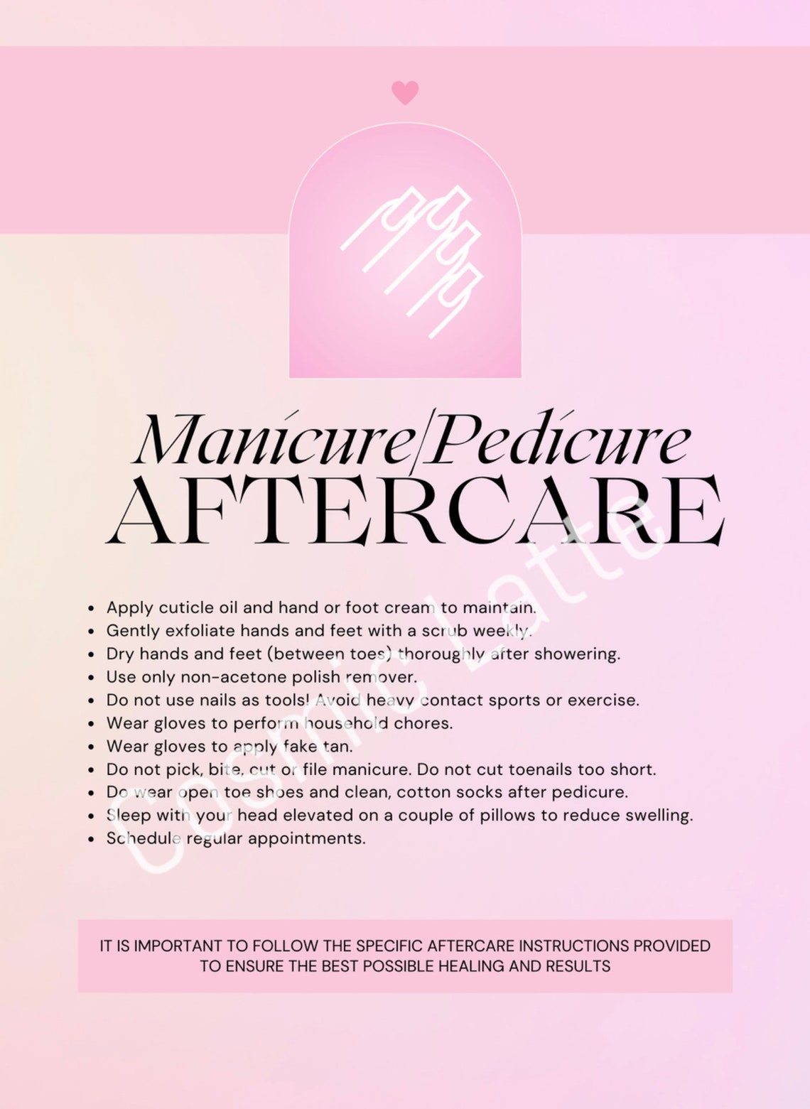 Nail Tech Business Client Forms Cards Consultation Cancellation Policy ...