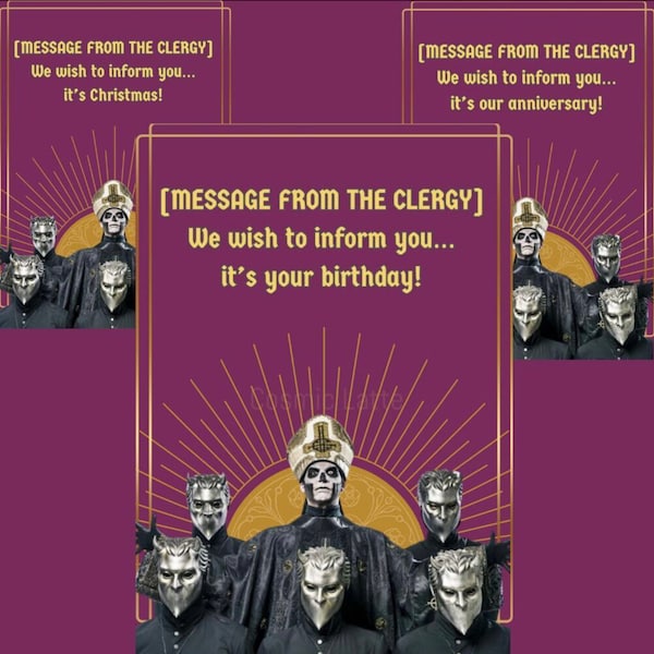 Metal Band Birthday Card - Etsy UK