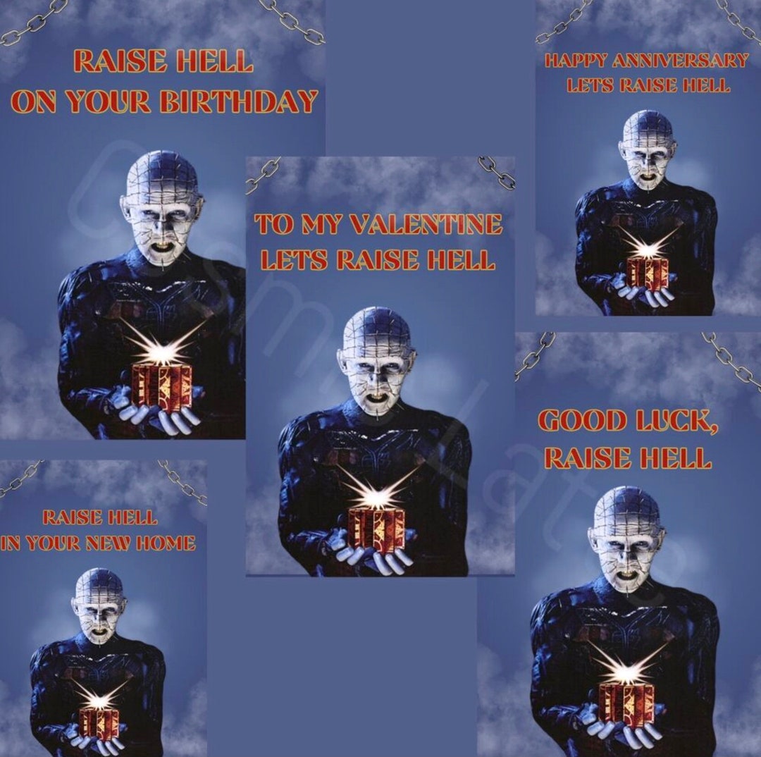Hellraiser Printable Cards / Happy Birthday Valentines Day Anniversary ...