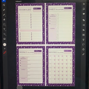 Celestial Digital Planner Pages / Space Themed Printable Downloadable ...
