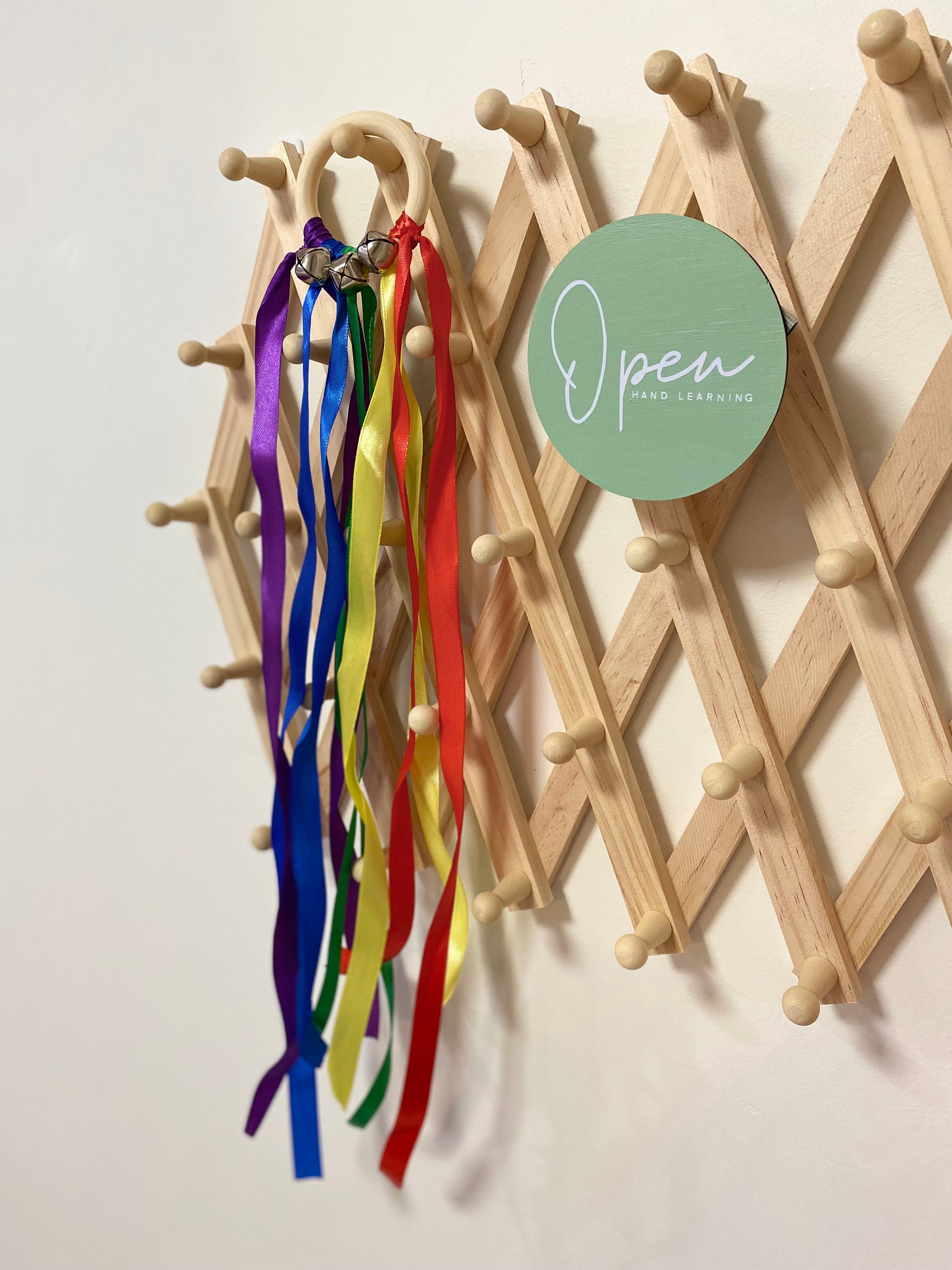 Montessori Inspired Sensory Ribbon Ring/rainbow Dancing Ribbon | Etsy ...