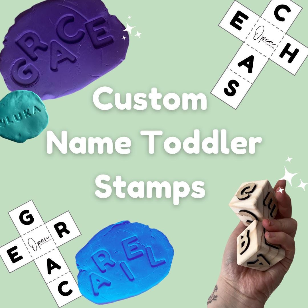 Toddler Custom Play Dough Name Stamps - Etsy