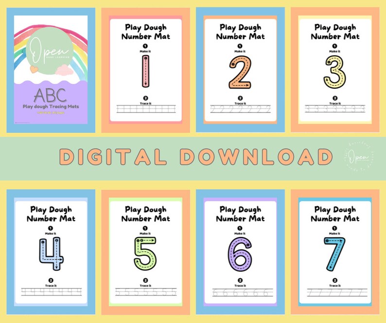 Montessori Play Dough 1-20 Worksheet: Hands-on Learning for Toddlers ...