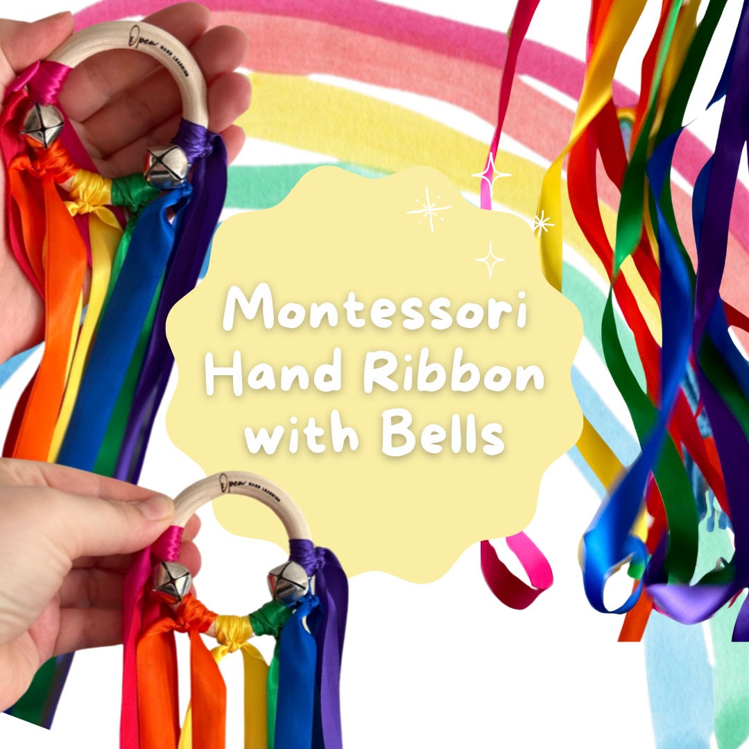 Montessori Inspired Sensory Ribbon Ring/rainbow Dancing Ribbon - Etsy