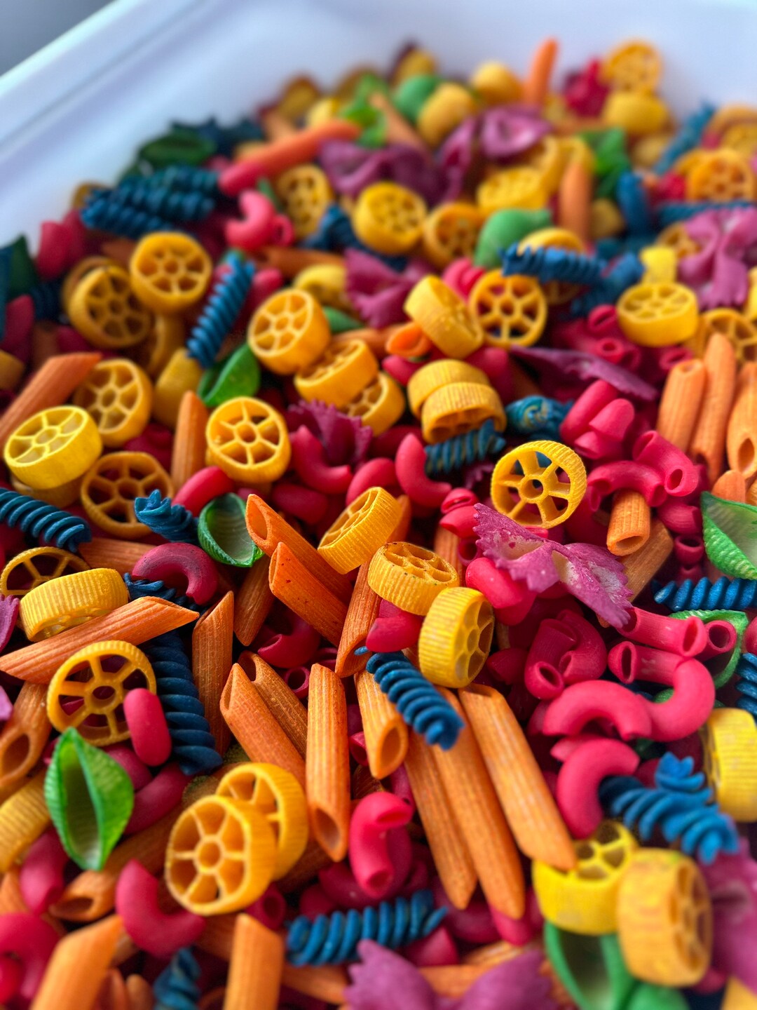 Rainbow Sensory Pasta - Etsy Australia