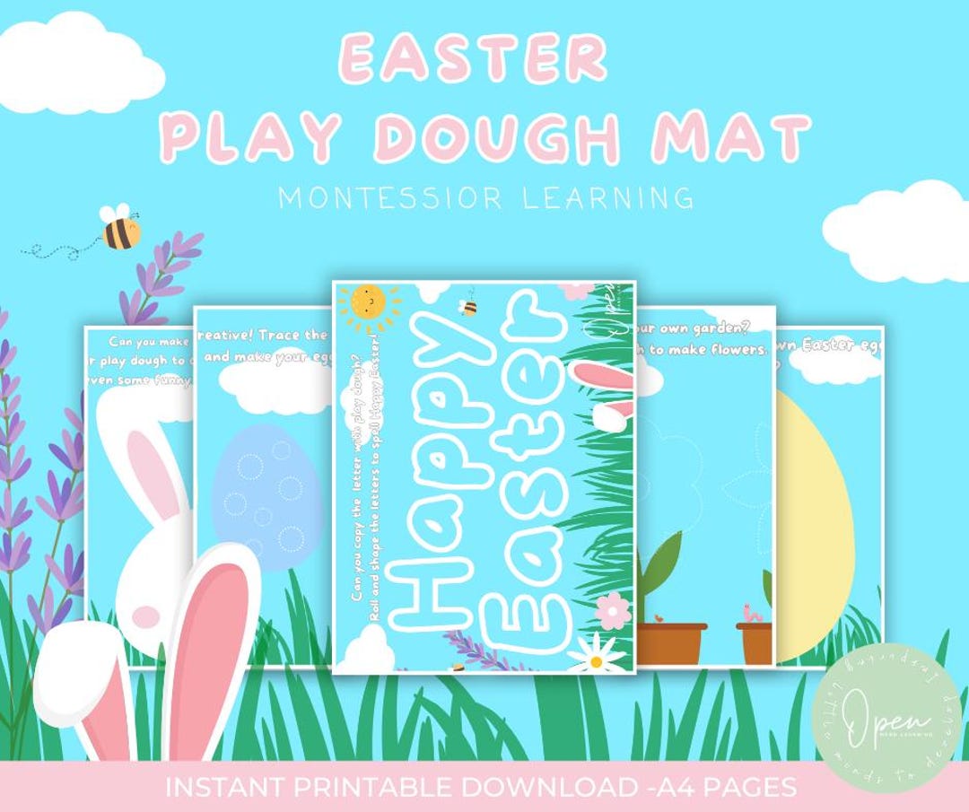 Easter Play Dough Mats: Printable Easter Fun Toddlers. - Etsy Australia