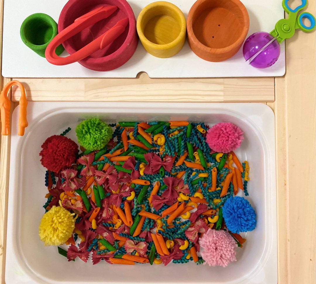 Rainbow Sensory Pasta - Etsy Australia