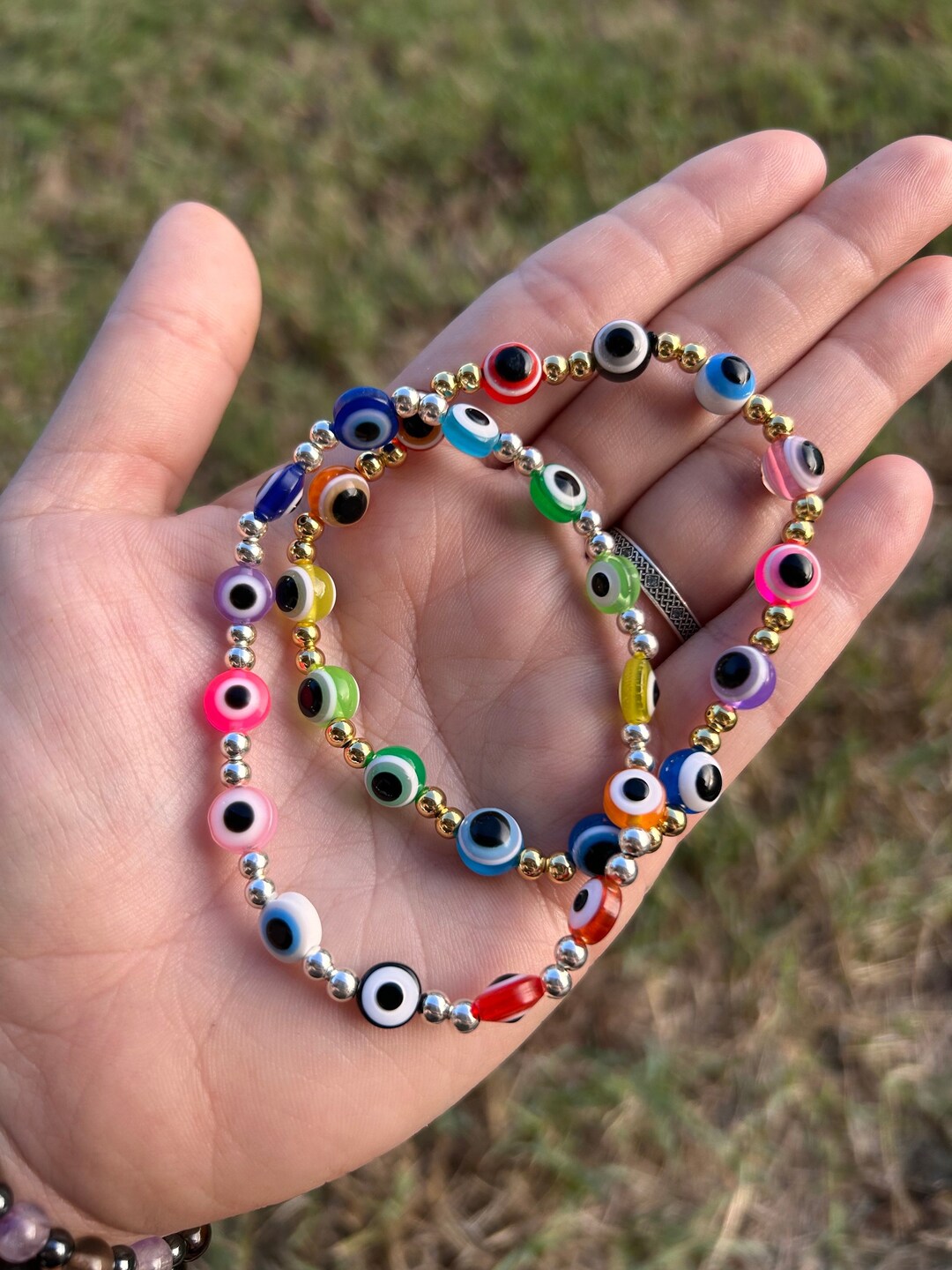Rainbow Evil Eye Bracelets | Evil Eye Protection | Evil Eye - Etsy