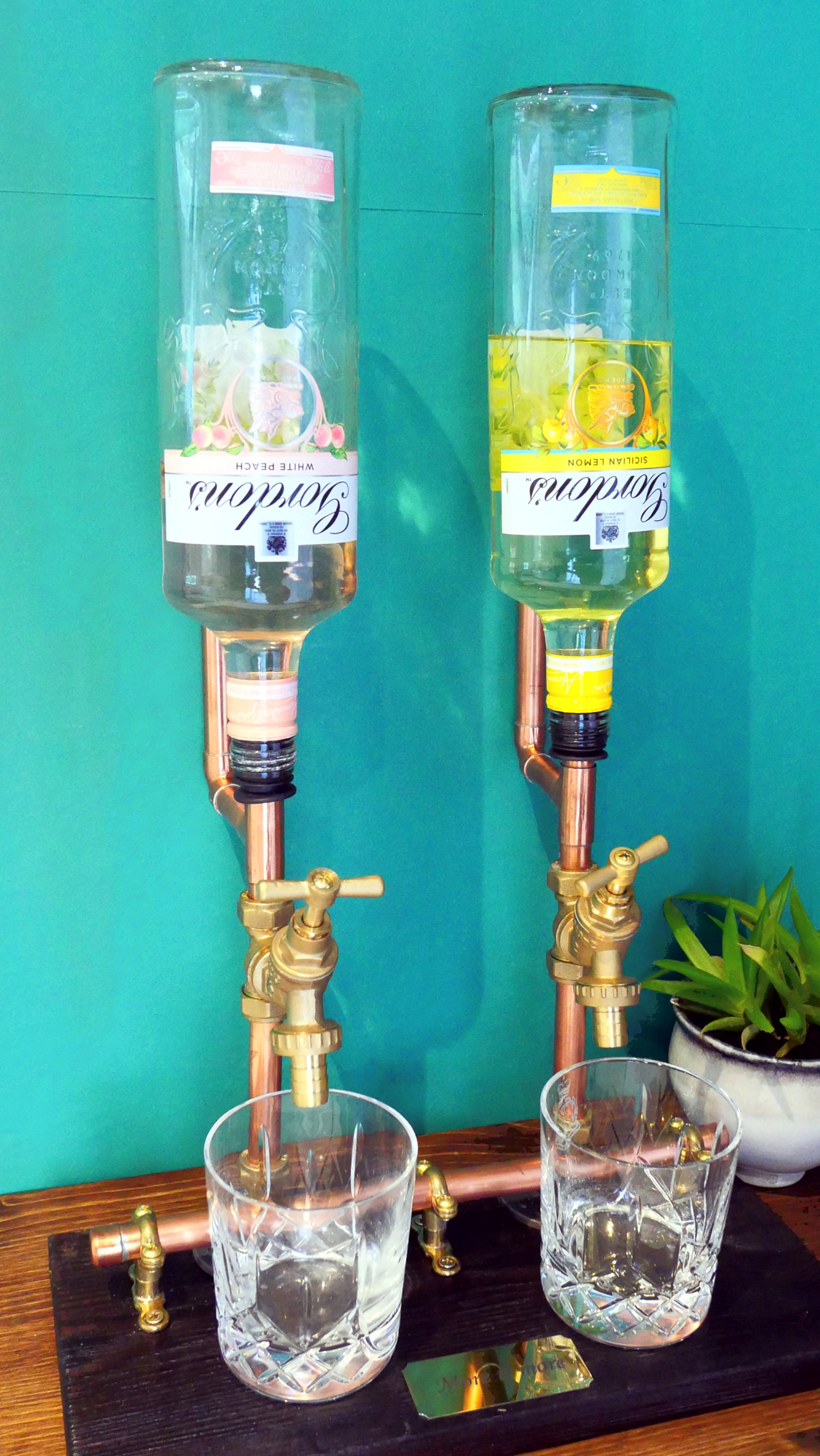 Personalisable, Double Copper Pipe Drink Dispenser - Etsy