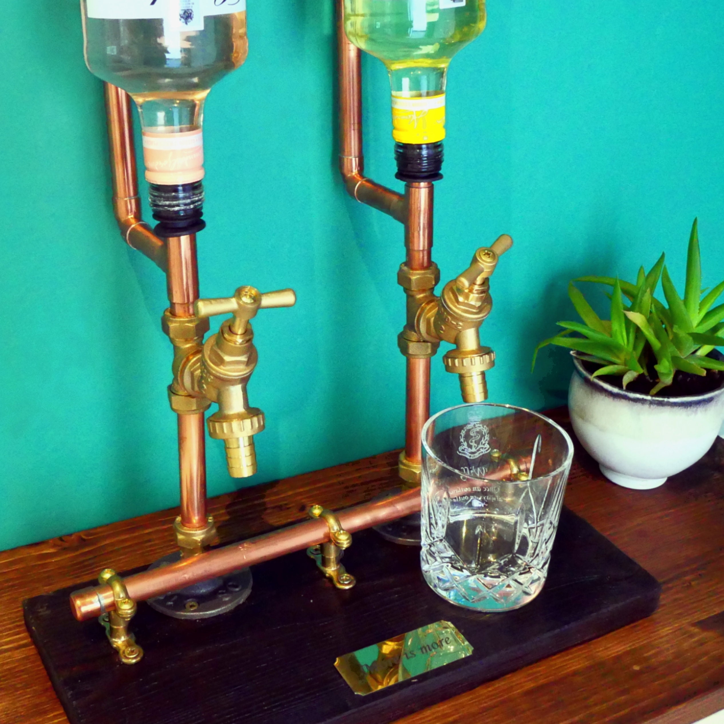 Personalisable, Double Copper Pipe Drink Dispenser - Etsy