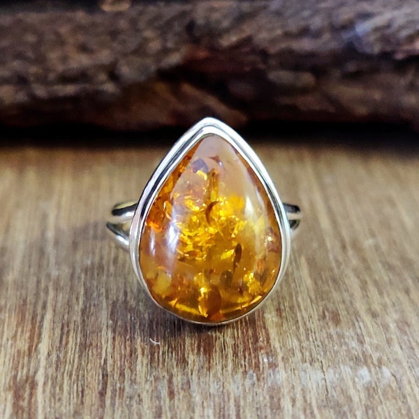 Amber Ring - Etsy