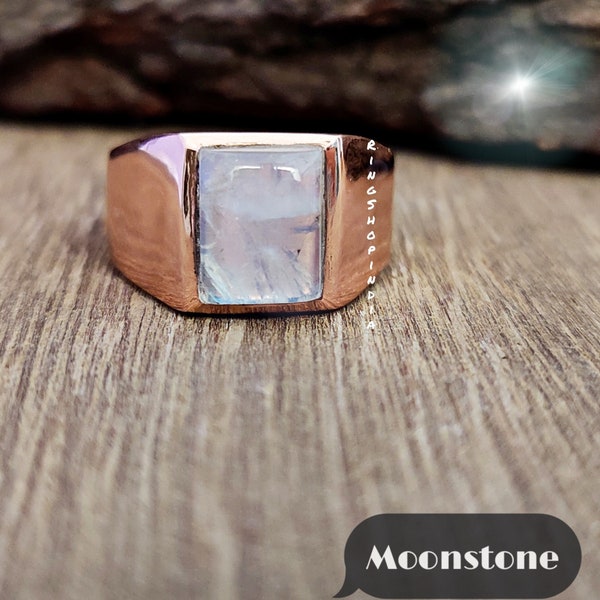 Mens Moonstone Ring - Etsy