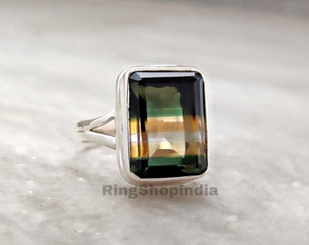Watermelon Tourmaline Ring Women Ring Tourmaline Quartz - Etsy