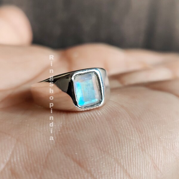 Mens Moonstone Ring - Etsy