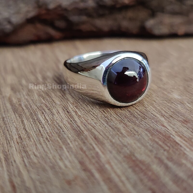 Garnet Ring Men - Etsy