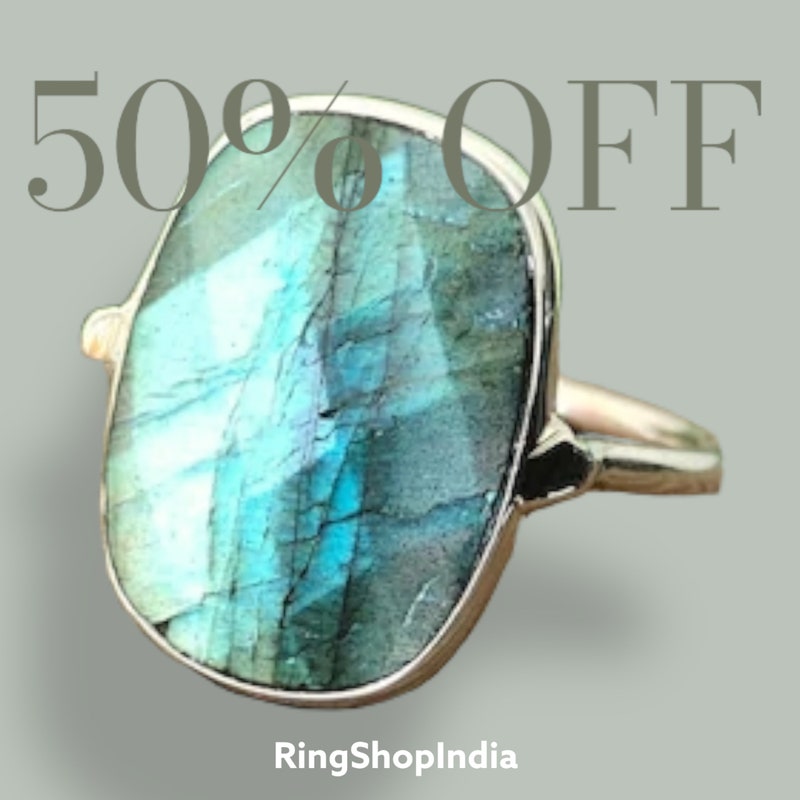 Labradorite Ring - Etsy
