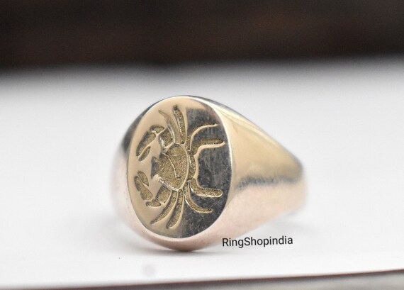 Zodiac Symbol Ring Zodiac Sign Ring 925 Solid Silver Ring | Etsy