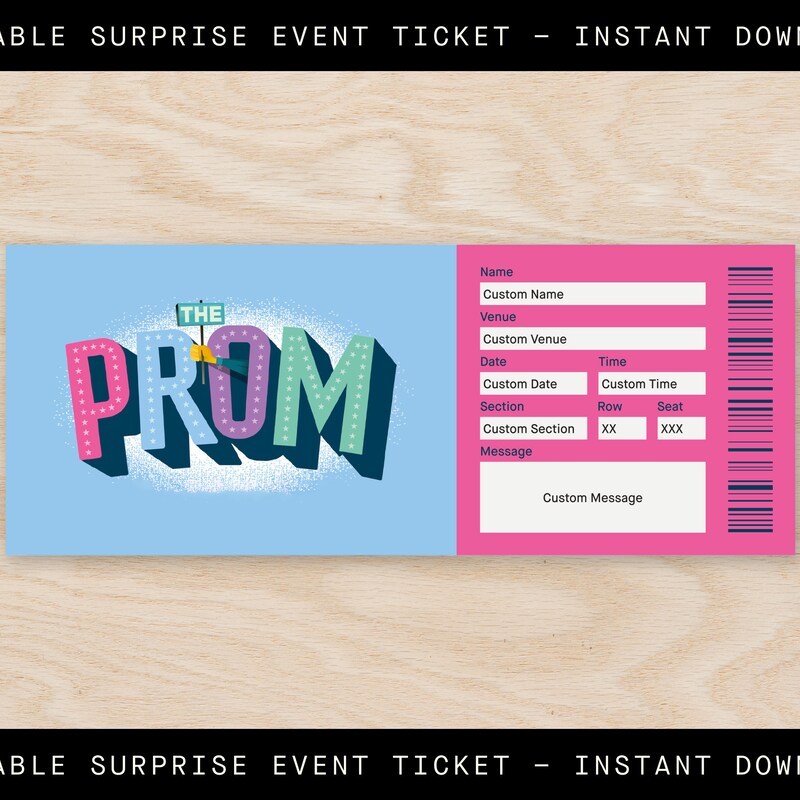 Prom Ticket - Etsy