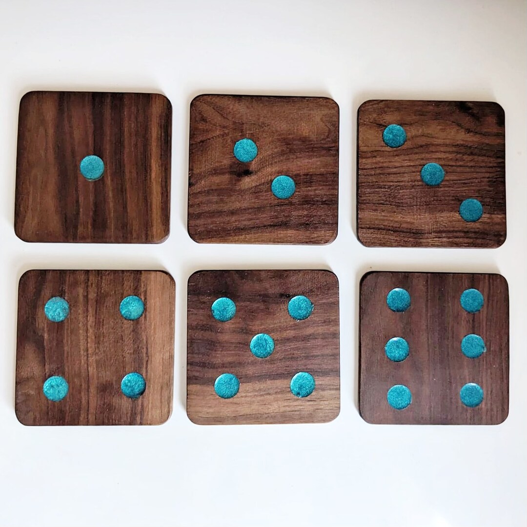 Dice Coasters - Etsy