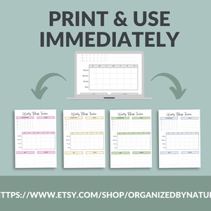 Fitness Printable PDF Bundle - Exercise Trackers - Body Size ...