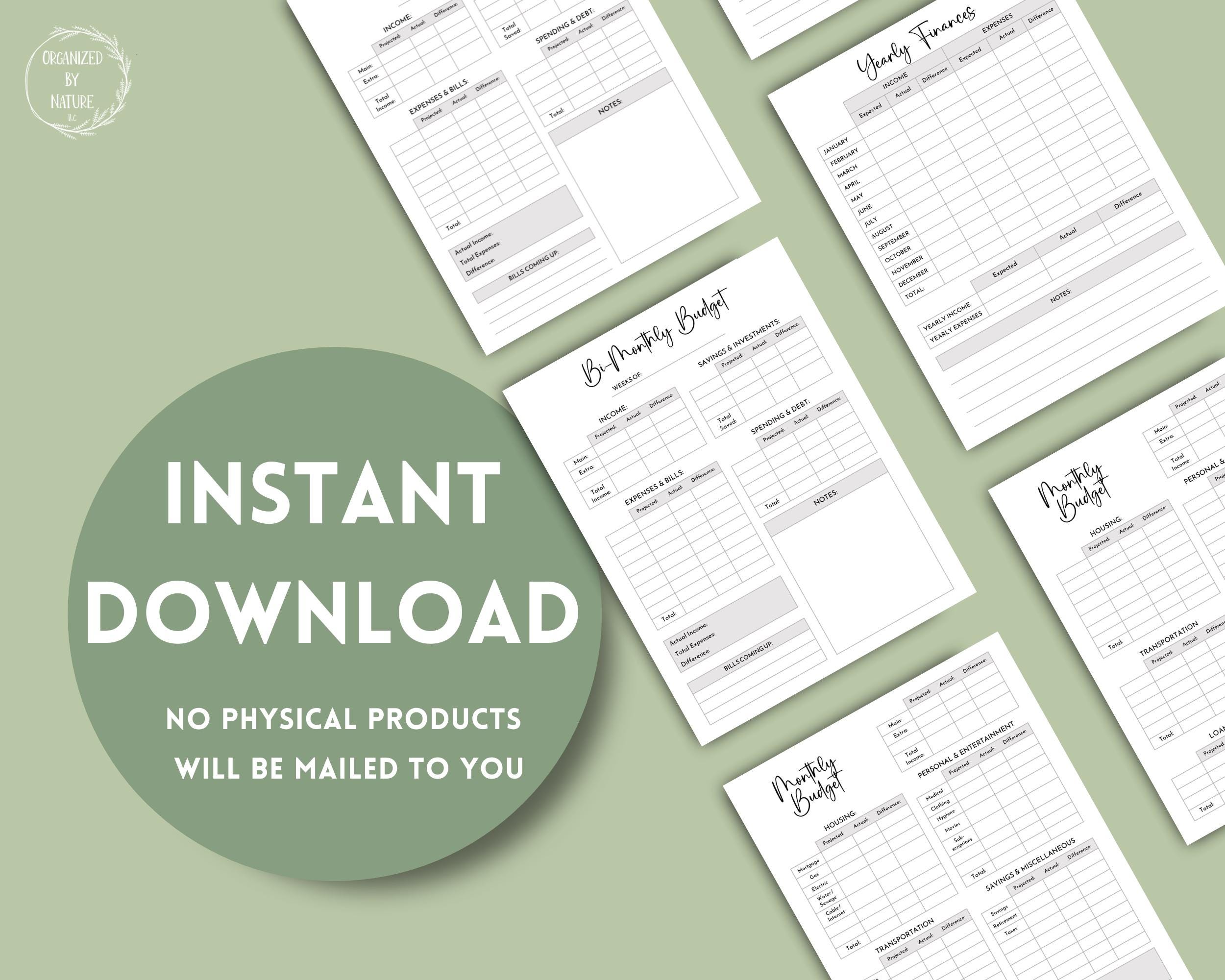 Mini Budget Planner Bundle Printable PDF - Weekly - Biweekly ...