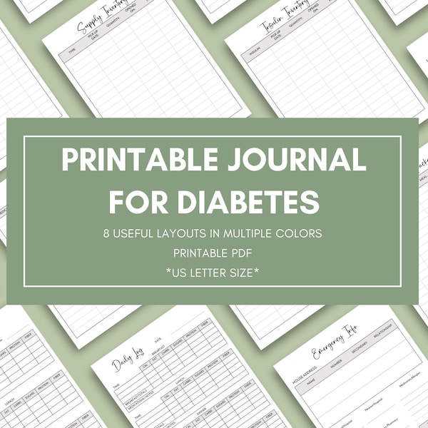 Diabetic Log - Etsy