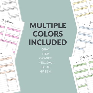 Simple Printable Daily Planner, PDF Bundle - 3 Unique Daily Layouts ...