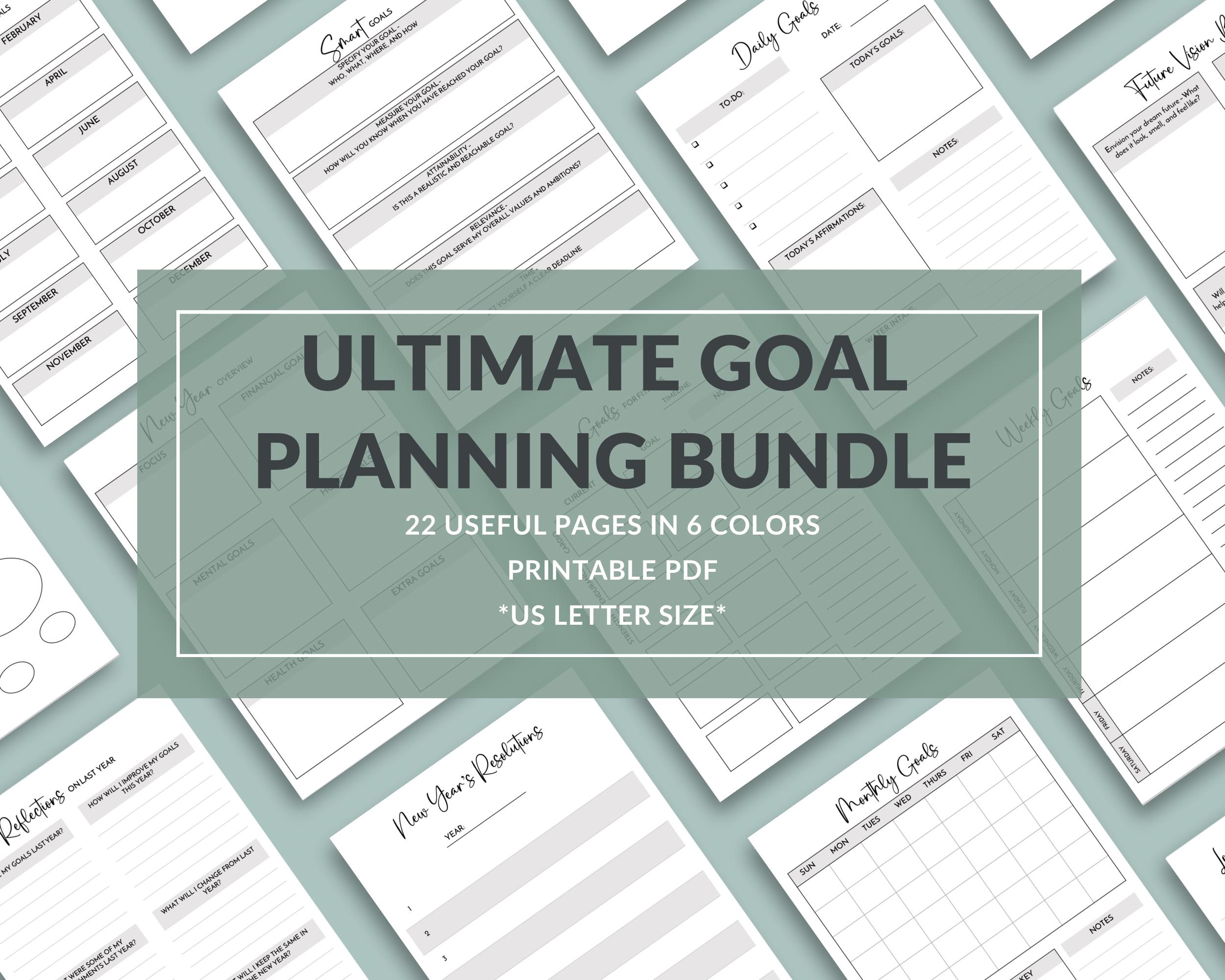 Ultimate Goal Planner Printable PDF Bundle - Career, Home Goals, More ...
