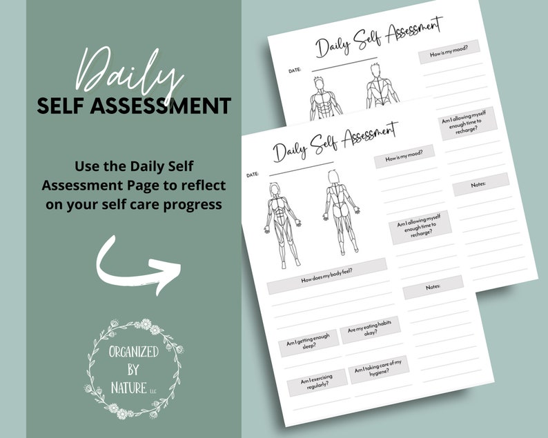 Self Care Printable Bundle PDF - Sleep Tracker - Journal - Daily Care ...
