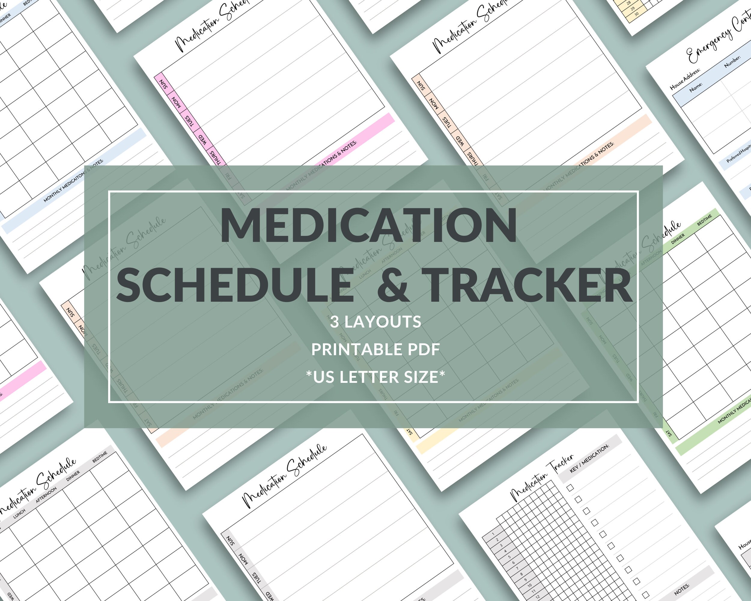 Printable Medication Schedule & Tracker PDF Medication Tracker Weekly ...