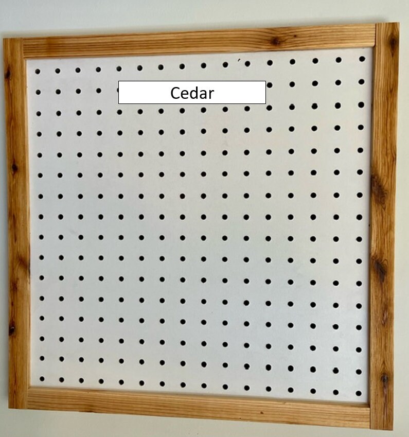 Framed Pegboard Organizer and Wall Art for Home Office Nursery Garage ...