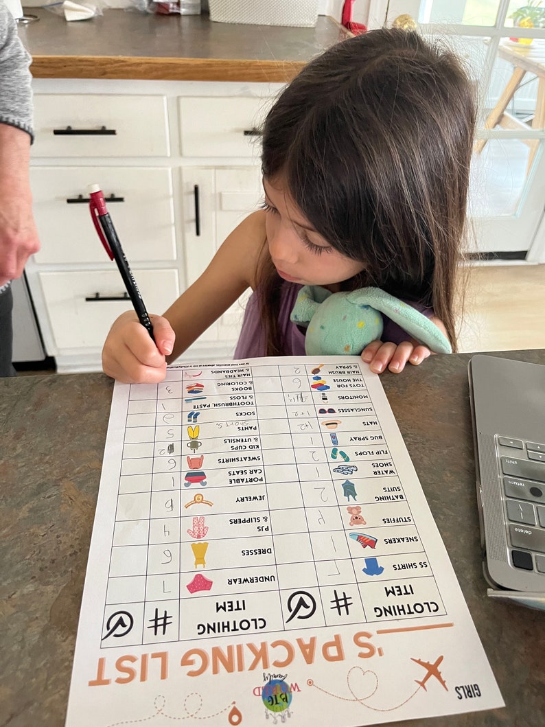 EDITABLE Kid-friendly Packing List - Etsy