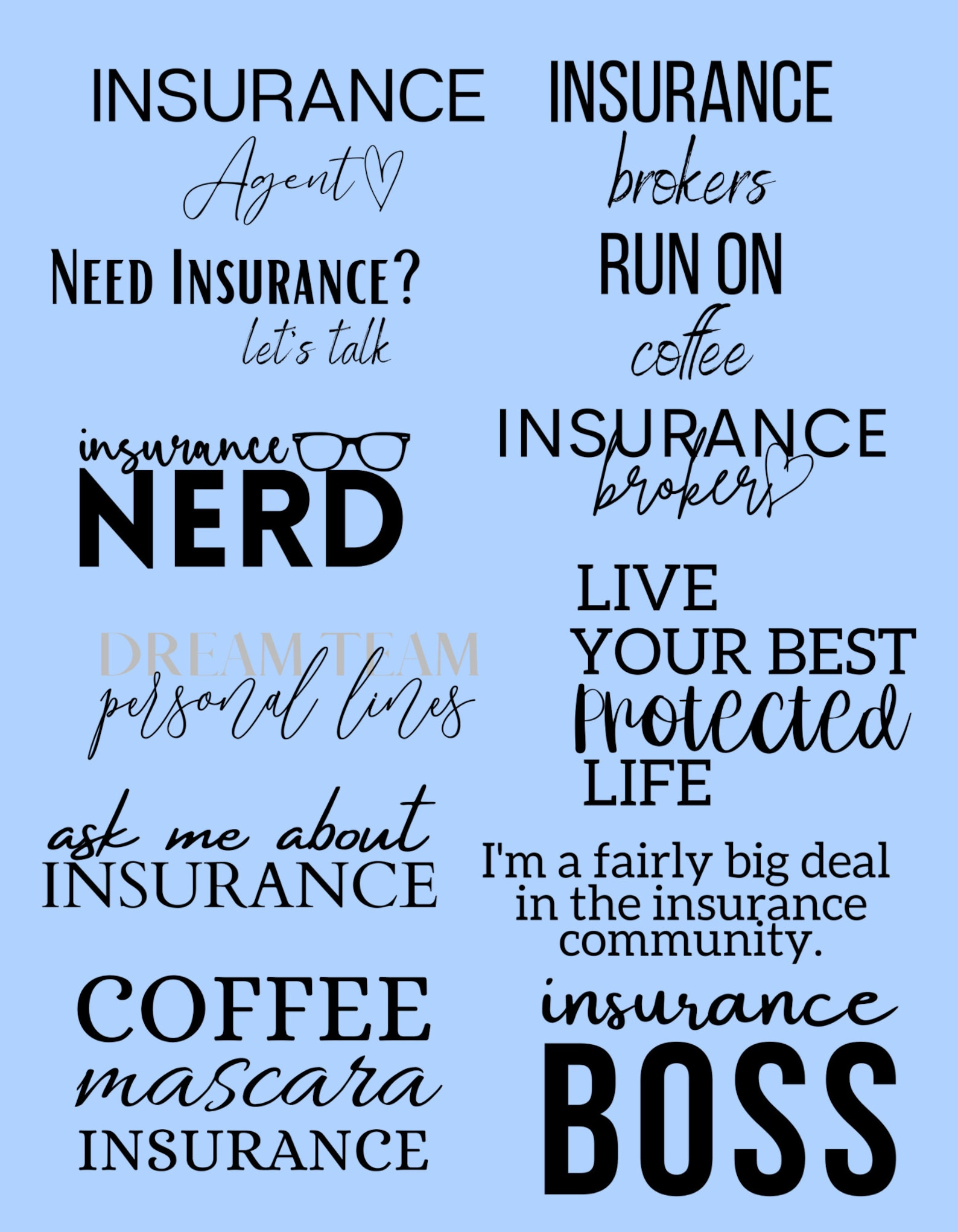 Insurance Agent SVG Bundle | Insurance Broker SVG Bundle - Etsy