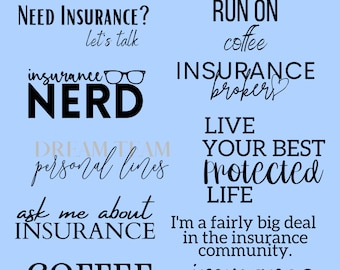 Insurance Agent SVG Bundle | Insurance Broker SVG Bundle - Etsy