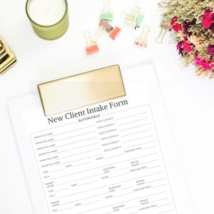 Insurance Intake Form Bundle: Customizable Client Forms (PDF Template ...