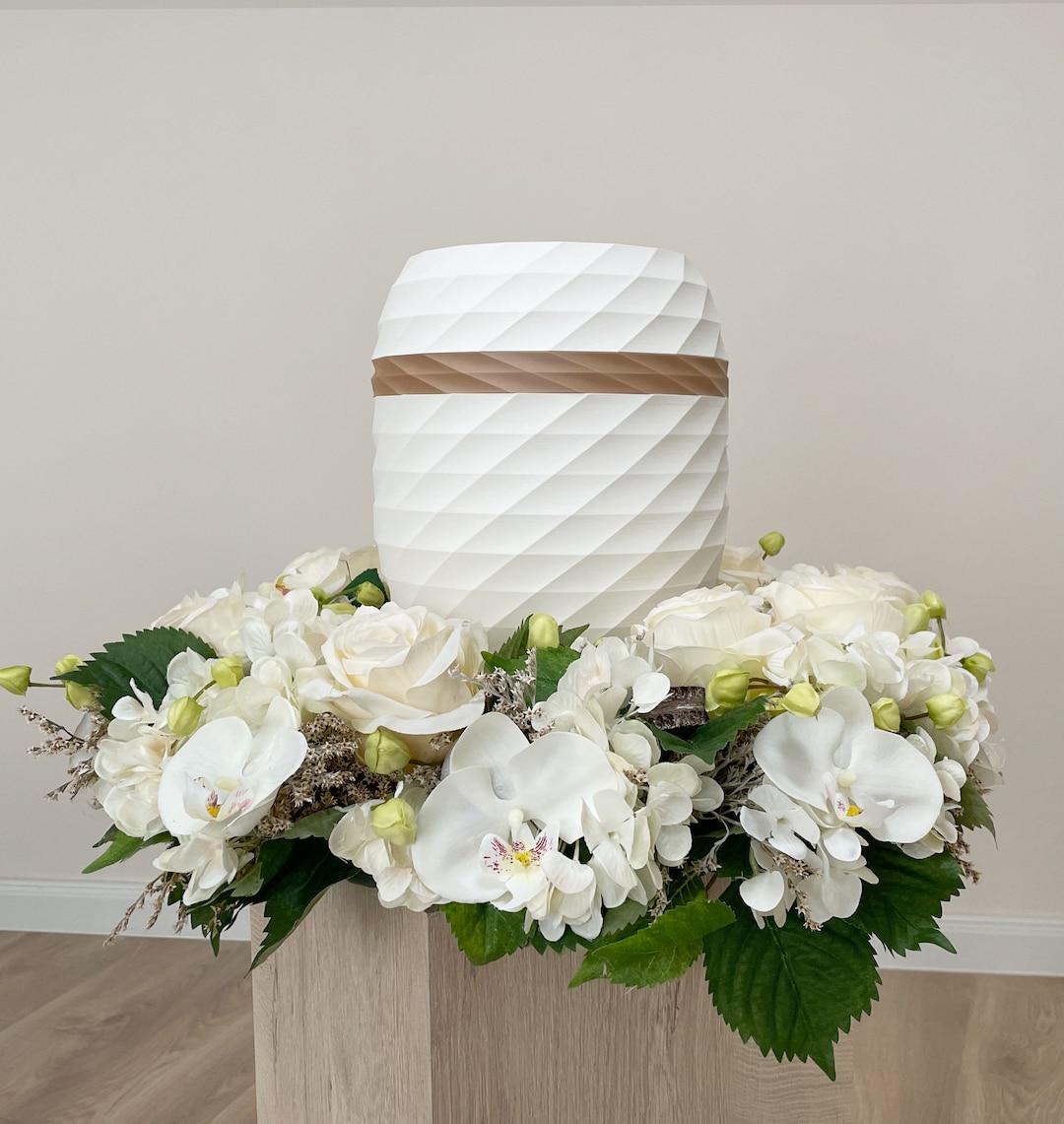 Modern Burial Urn "ring of Life" | Urn for Human Ashes | Burial Urn - Etsy