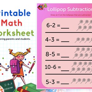 Printable Math Worksheet - Subtraction Learning Activity Worksheet ...