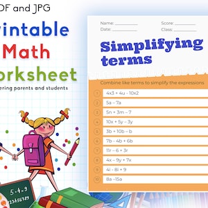 Printable Math Worksheet | Simplifying Numbers Worksheet | Learning ...