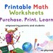 Printable Math Worksheet | Match the Numbers Worksheet | Learning ...