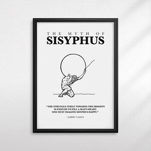 Sisyphus Myth Art Print: Existentialism Decor (digital Download) - Etsy