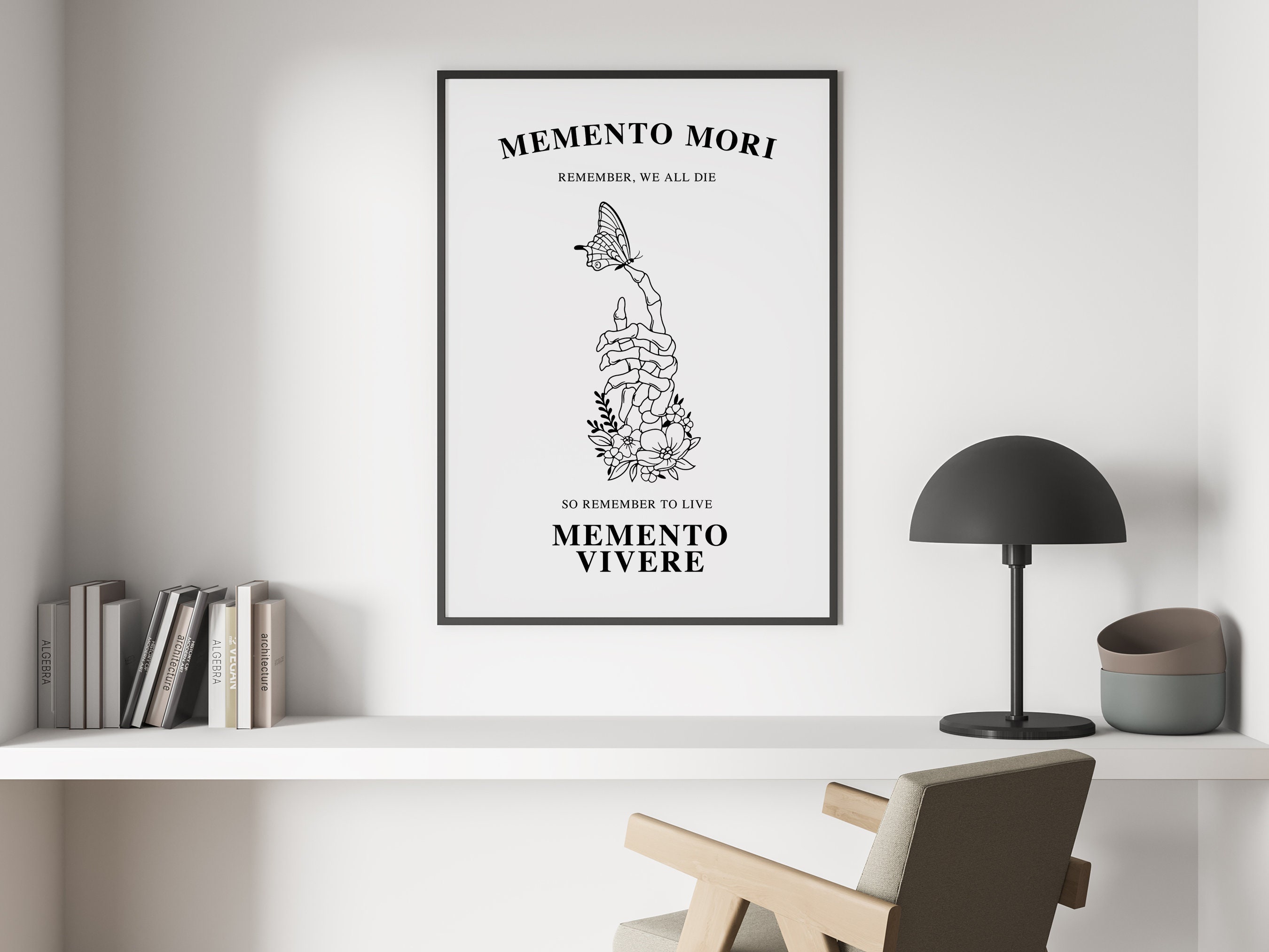 Memento Mori Memento Vivere Poster, Stoic Poster, Stoic Gifts, Stoic ...