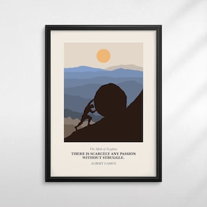 Sisyphus Poster, Sisyphus Wall Art, Sisyphus the Myth, Sisyphus Print ...