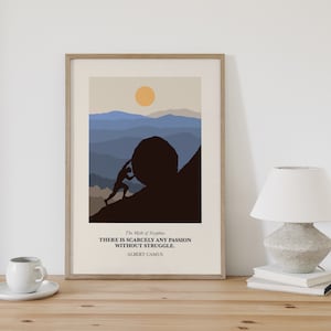 Sisyphus Poster, Sisyphus Wall Art, Sisyphus the Myth, Sisyphus Print ...
