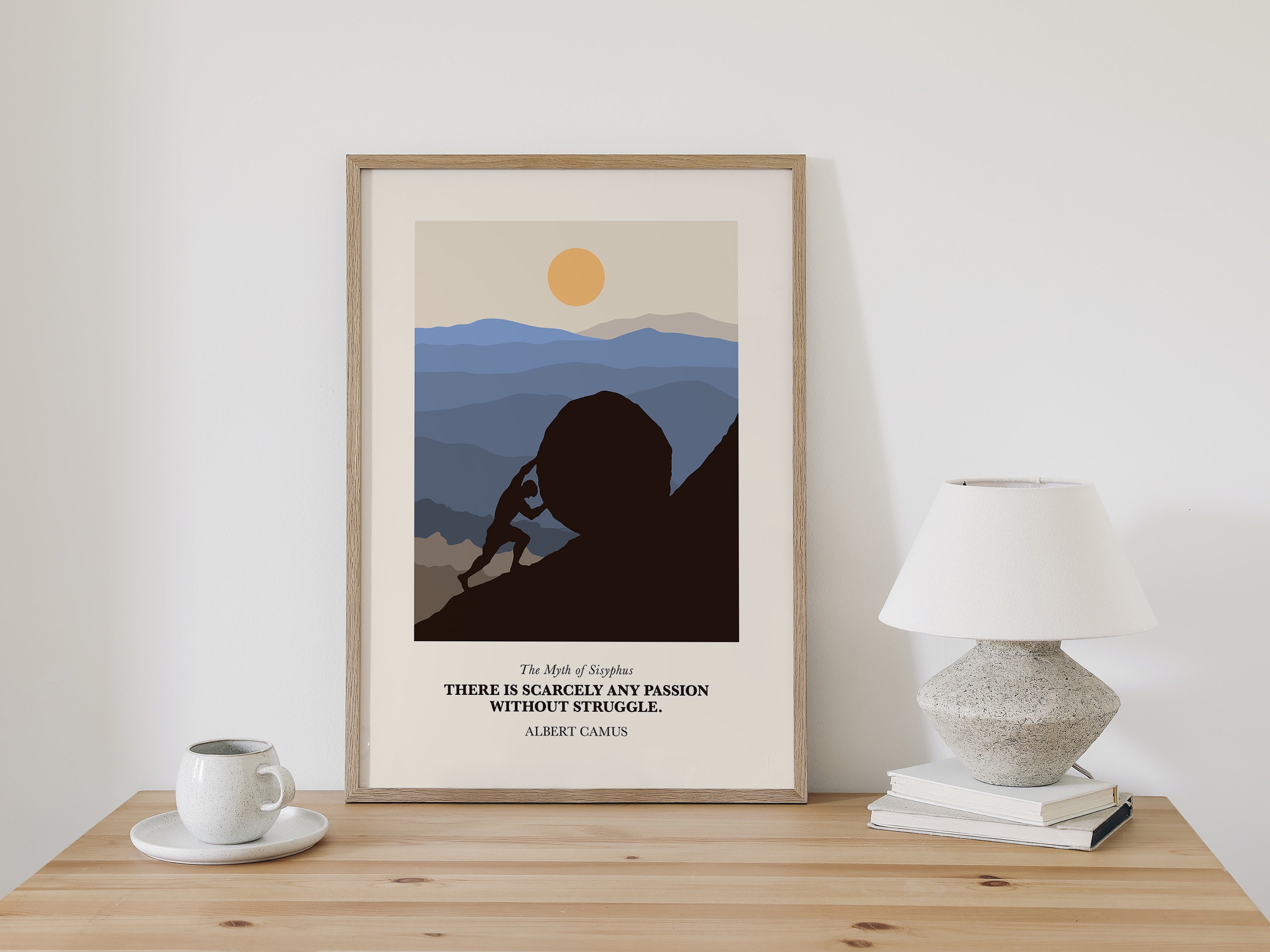 Sisyphus Myth Art Print: Existentialism Poster (digital Download) - Etsy