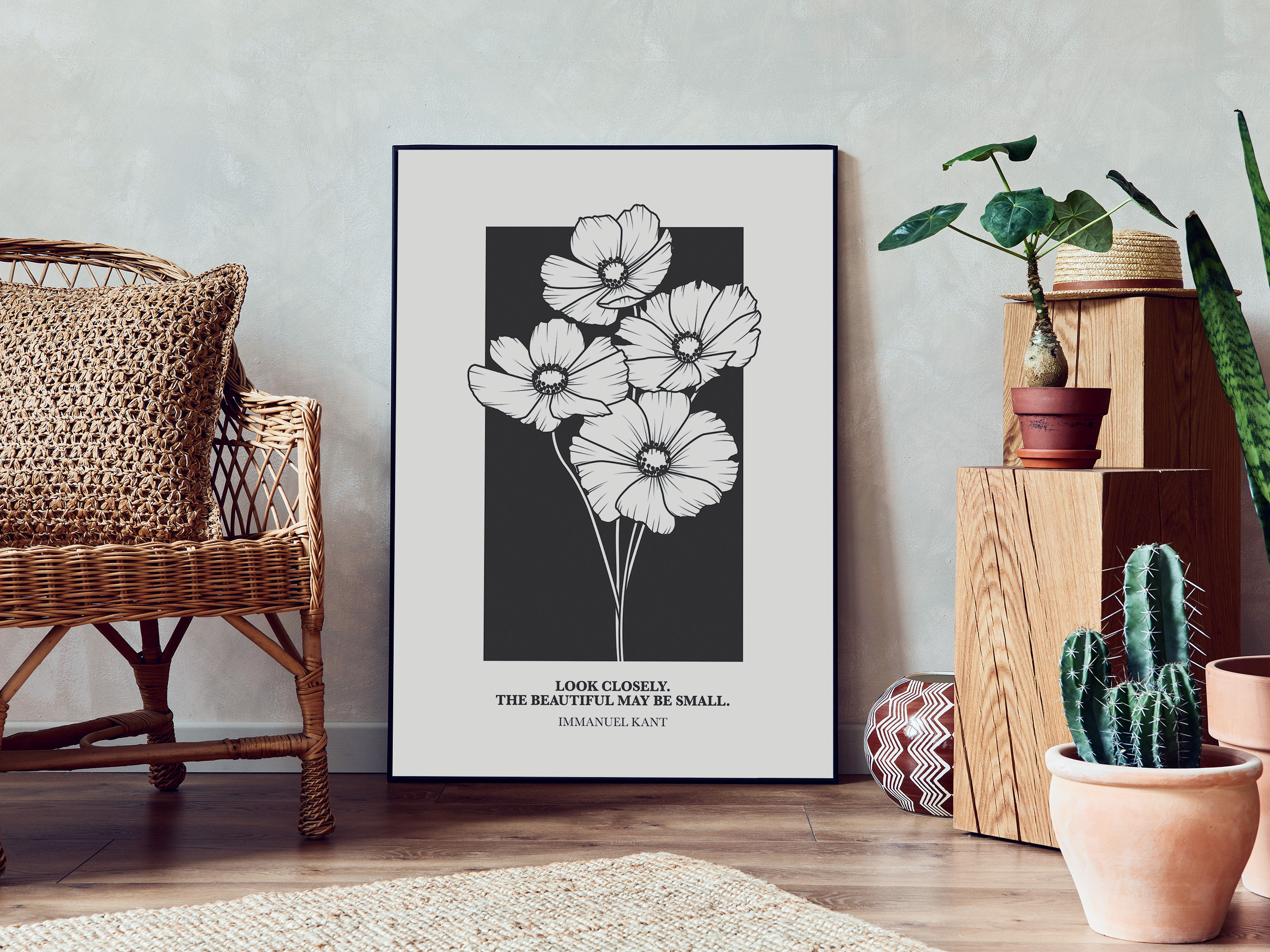 Immanuel Kant Quote Print: Floral Philosophy Poster (digital Download ...