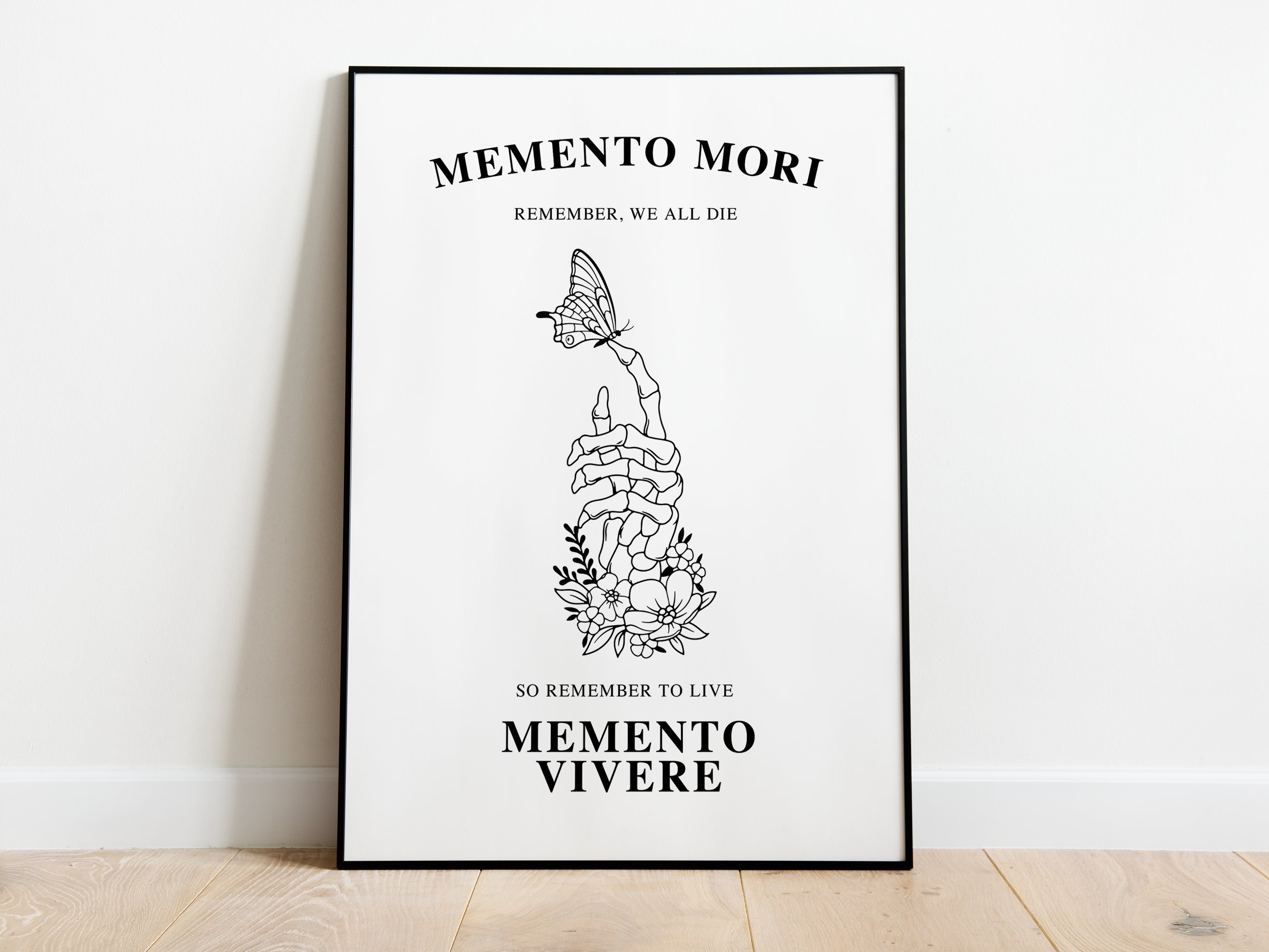 Memento Mori Memento Vivere Poster, Stoic Poster, Stoic Gifts, Stoic ...