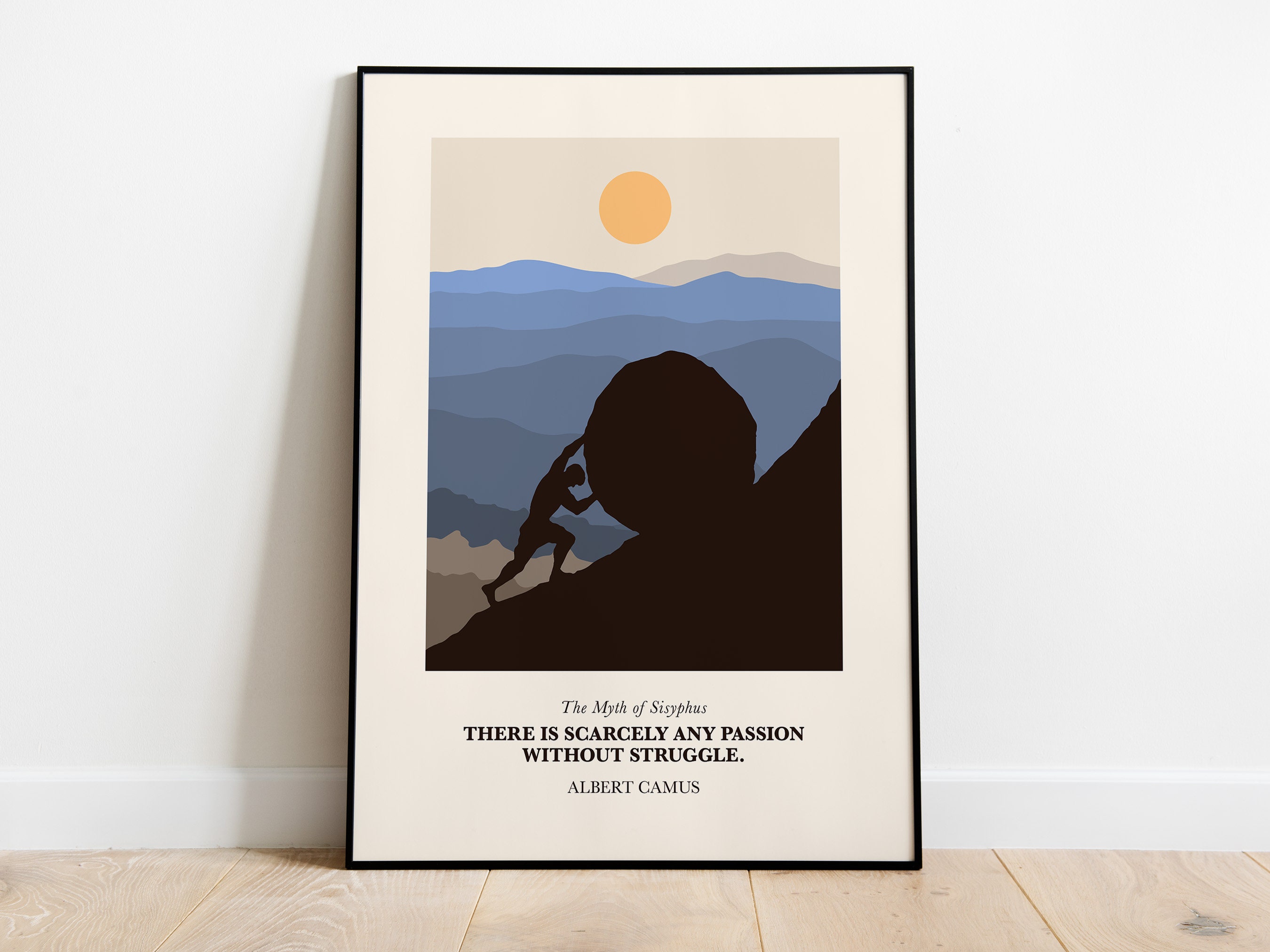 Sisyphus Poster, Sisyphus Wall Art, Sisyphus the Myth, Sisyphus Print ...